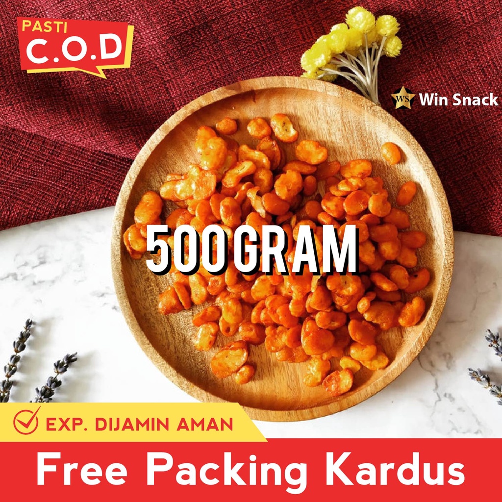Jual MAKANAN RINGAN KACANG KORO PEDAS 500 GRAM SNACK KILOAN JAJANAN ...