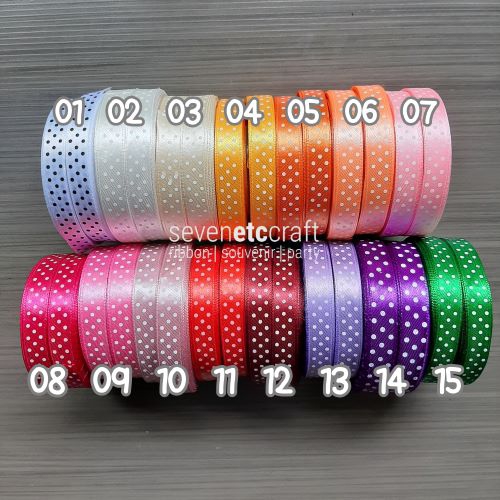 Jual Pita Satin Motif Bintik 1/2 inch ( 1,3 cm ) | Shopee Indonesia