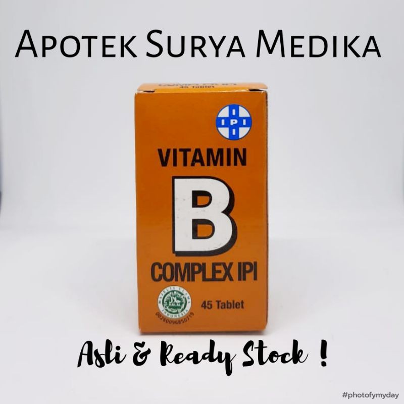Jual Vitamin B Complex IPI.Kemasan botol isi 45tablet. | Shopee Indonesia
