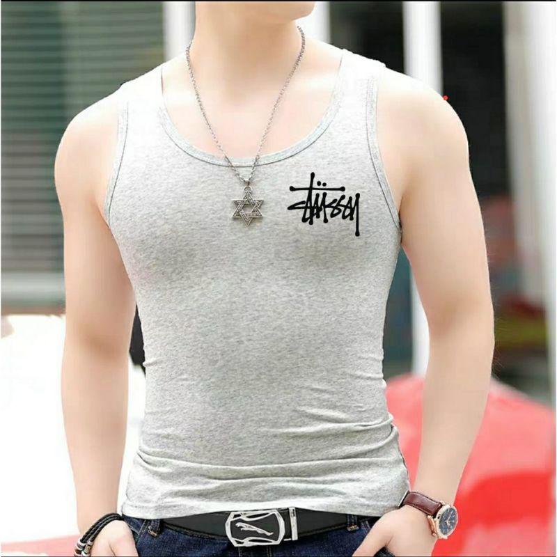 Jual SINGLET STUSSY / SINGLET PRIA KEREN / KAOS DALAM PRIA | Shopee ...