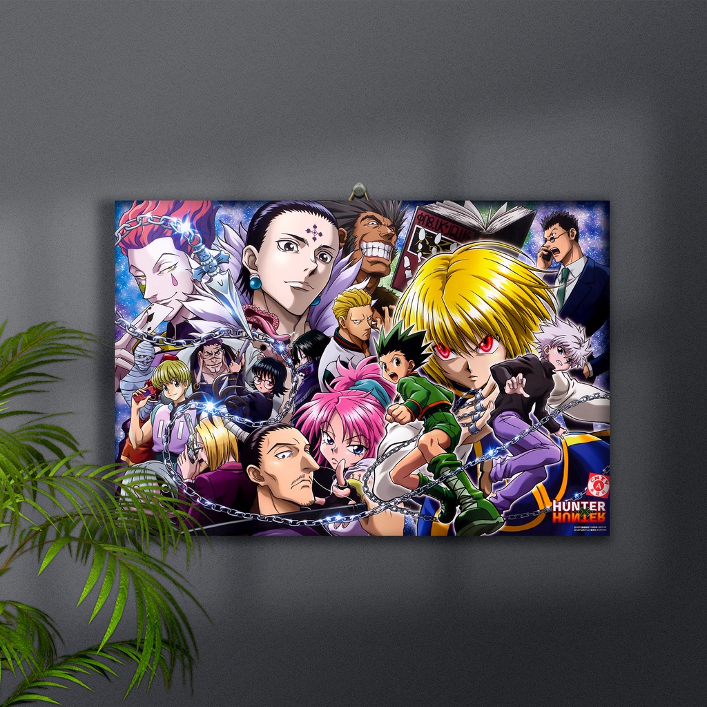 Jual Poster bingkai papan kayu Anime HUNTER X HUNTER / Dekorasi Kamar ...