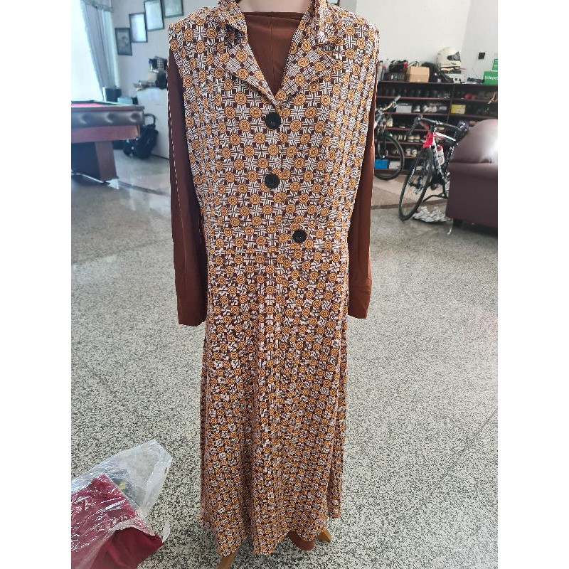 Jual HV gamis dress cardigan kardigan manset pisah panjang muslim ...