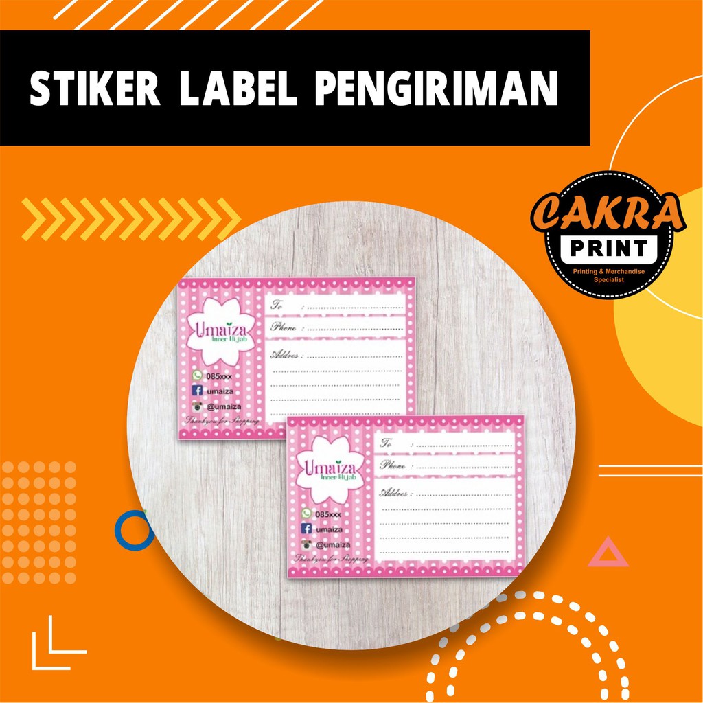 Jual Cetak Sticker Label Pengiriman Barang Murah (isi 100) | Shopee ...