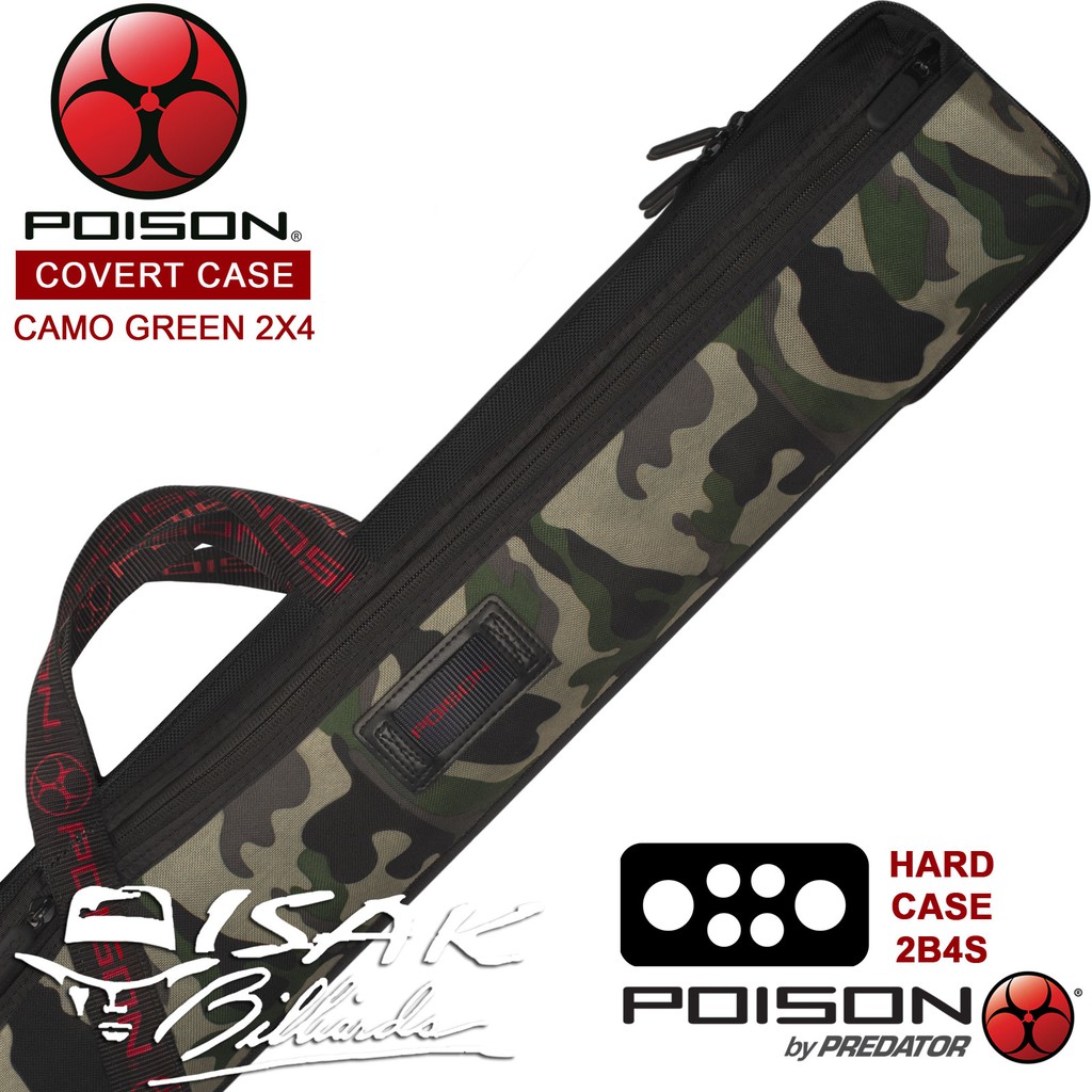 Jual Poison Covert 2X4 Hard Cue Case - Camo Army Green Tas Stick ...