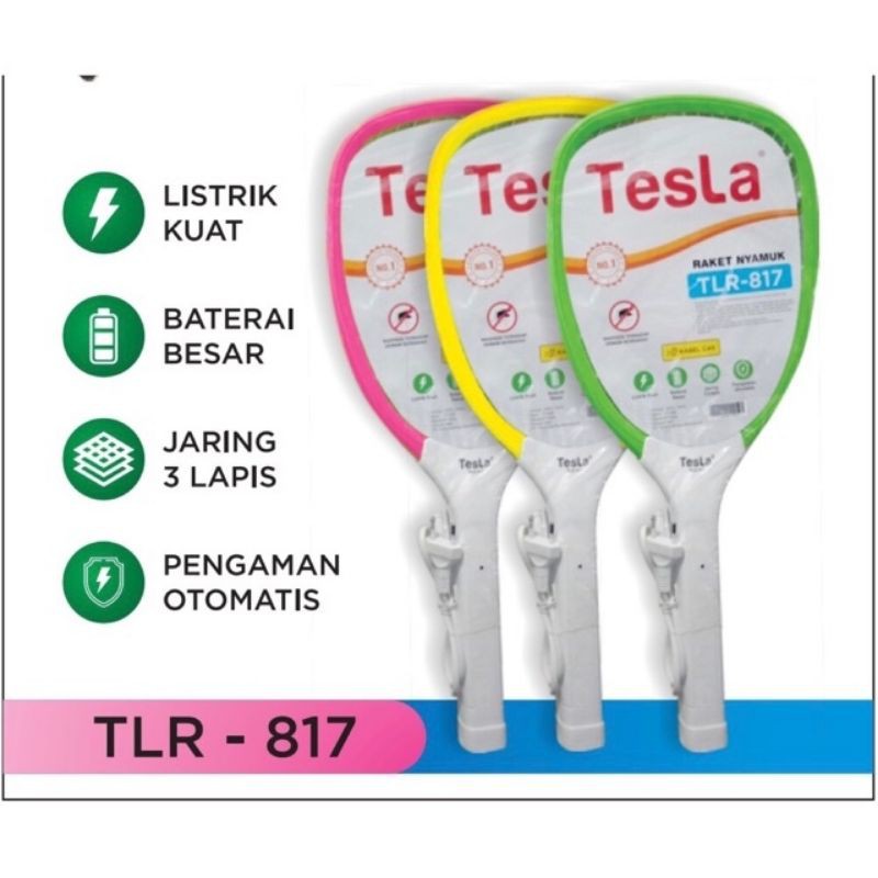 Jual Raket Setrum Listrik Pengusir Nyamuk Tesla TLR 817 Raket Nyamuk ...