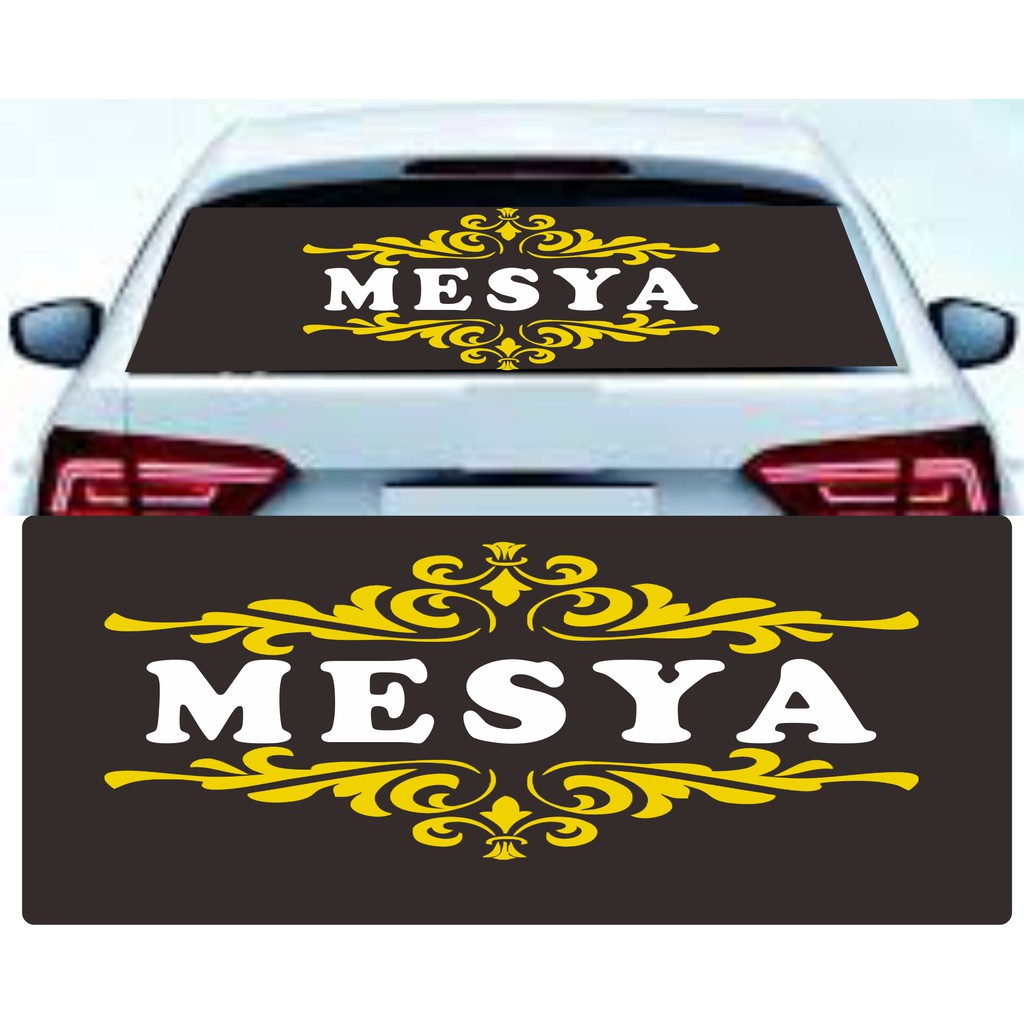 Jual Stiker Cutting Sticker Kaca Belakang Mobil Pick Up Custom Nama ...