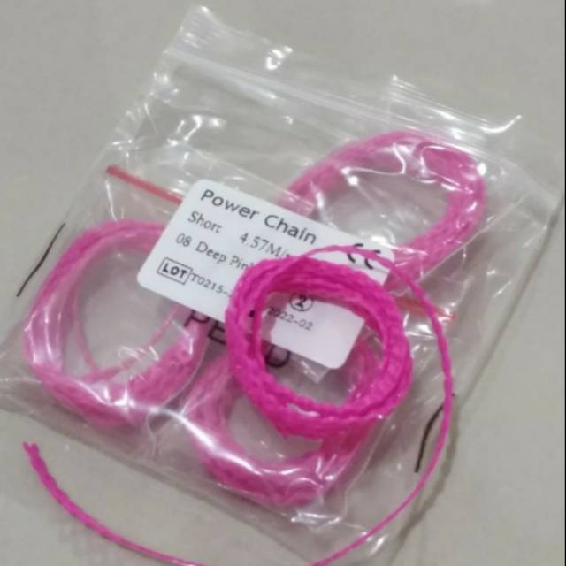 Jual Power Chain Creative 1 meter Behel Gigi Deep Pink ( 08 ) | Shopee ...