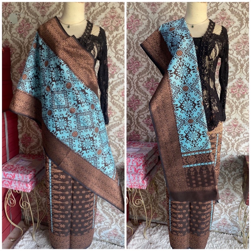 Jual Songket Palembang Asli Tenun Tangan Lepus Tumpuk Benang Tembaga Sartibi Ori Tosca | Shopee ...