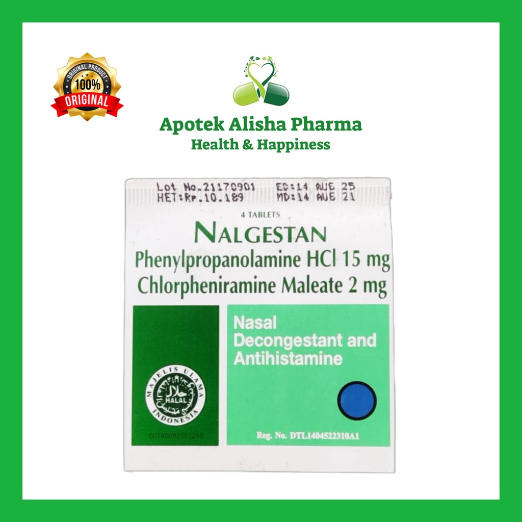 Jual Nalgestan Strip 4 Tablet Obat Flu Pilek Alergi | Shopee Indonesia