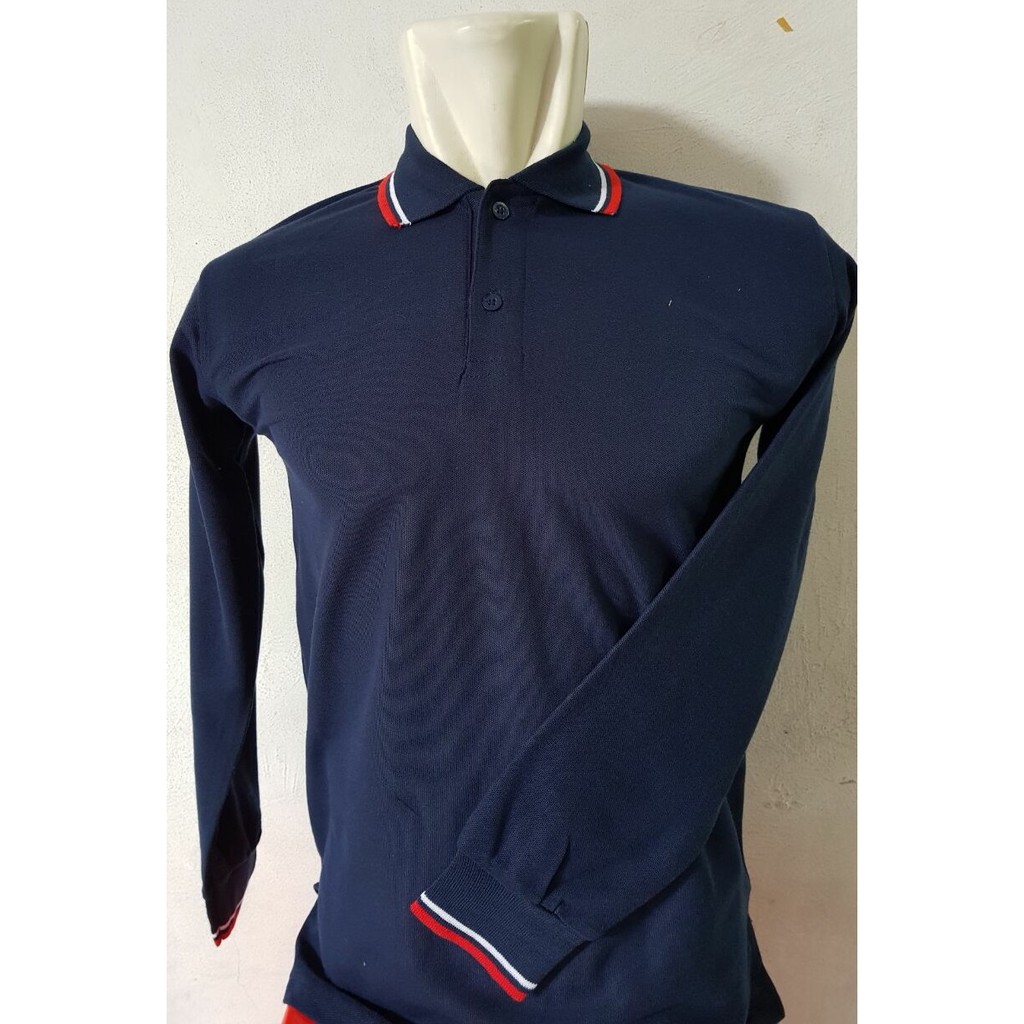 Jual KAOS KERAH LENGAN PANJANG TERBARU - POLO LENGAN PANJANG PRIA NAVY ...
