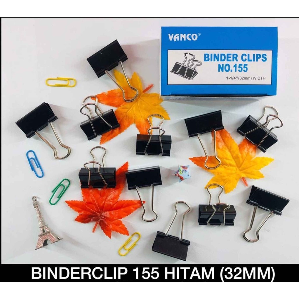 Jual VANCO BINDER CLIPS 155 PENJEPIT KERTAS UKURAN SEDANG ISI 12 ...