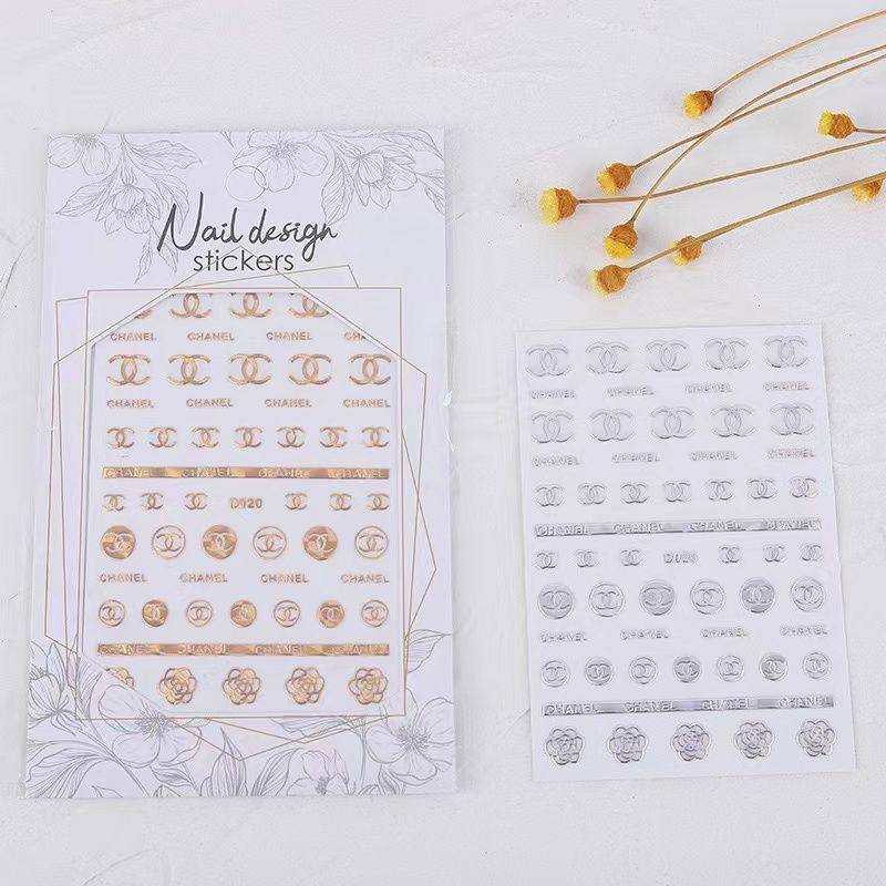Jual Sticker Kuku Logo CHNL Best Seller / Stiker Kuku Black White Gold ...