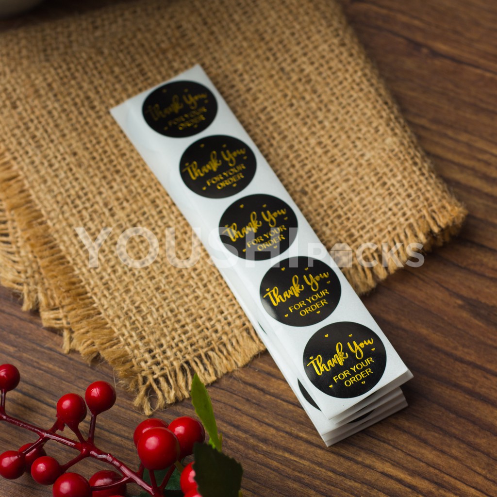 Jual Stiker Thank You/ Sticker Label Kue/ Sticker Amplop/ Sticker ...