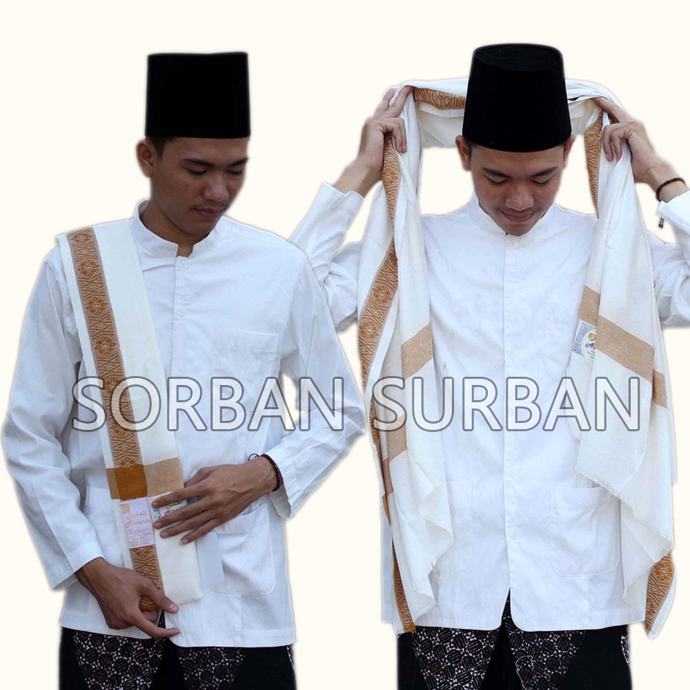 Jual Sorban Panjang Almasin Putih, Rida Almasin Putih, Sorban Putih ...