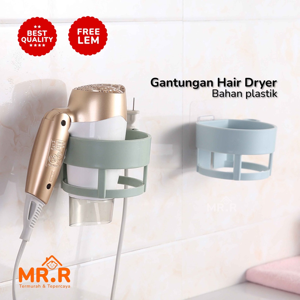 Jual Gantungan Hair Dryer Holder Herdayer Pengering Rambut Rak Hairdryer dan Catokan Tempat ...