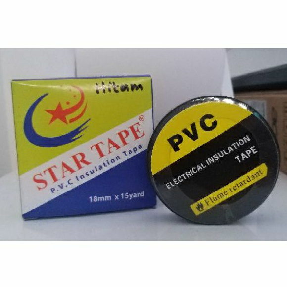 Jual ISOLASI LISTRIK STAR TAPE 18 MM x 15 YARD ISOLASI LISTRIK PVC ...