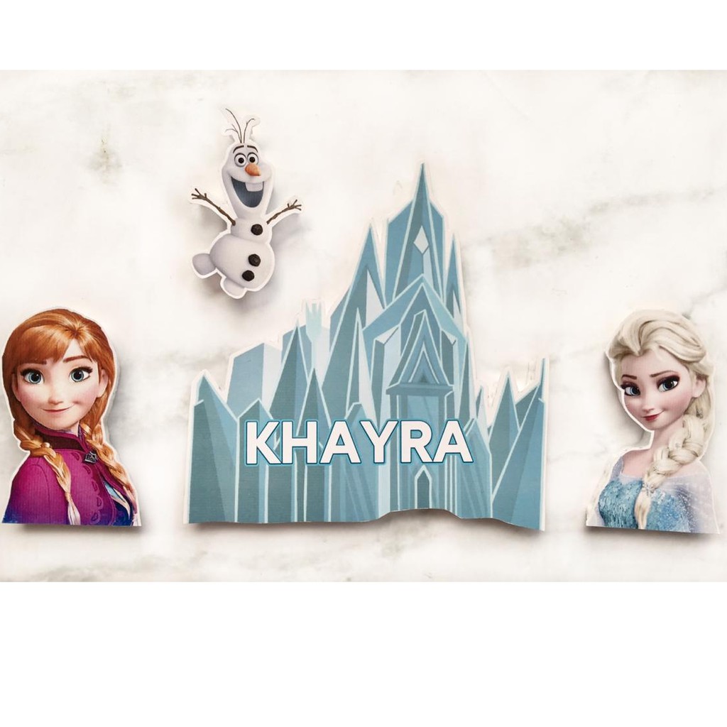 Jual Topper Elsa Anna Frozen plus Gunung Es pakai NAMA | Shopee Indonesia