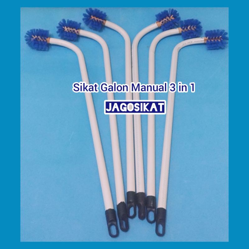 Jual Sikat galon manual 3 in 1 satu sikat membersihkan semua bagian ...