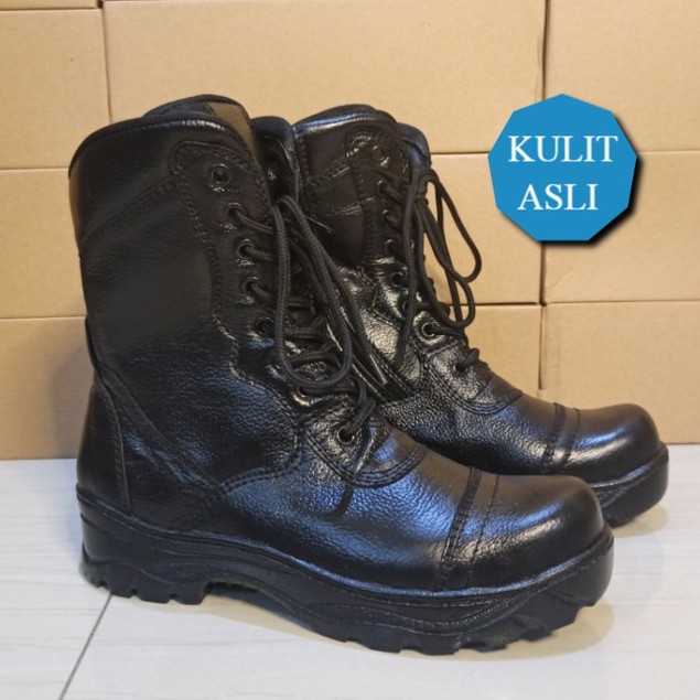 Jual SEPATU PDL PDH KULIT ASLI UJUNG BESI JATAH TNI POLRI POLPP SATPAM ...