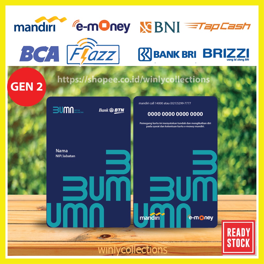 Jual KARTU E MONEY E TOLL NEW ID CARD BTN BANK BTN EMONEY MANDIRI GEN 2 ...