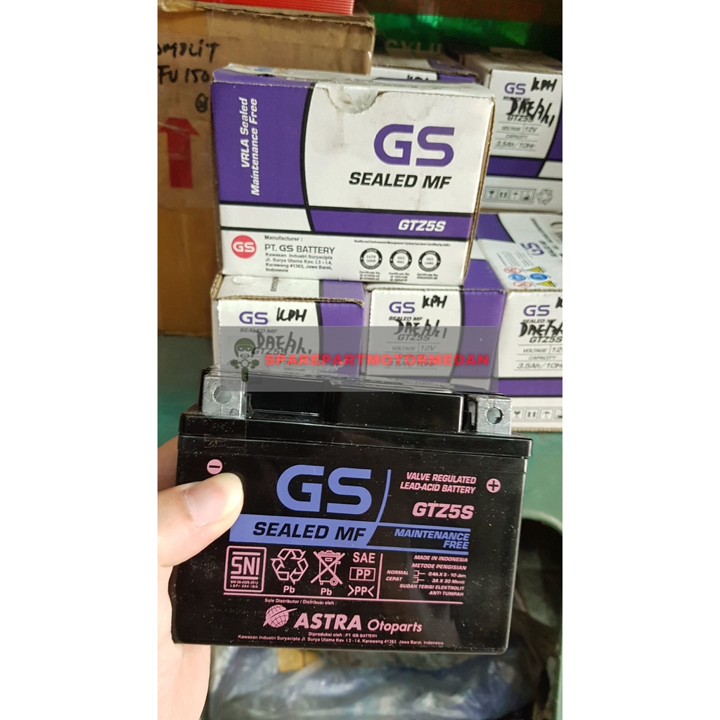 Jual Baterai Accu Aki Kering GS GTZ5S Beat Blade CRF Megapro New Revo ...
