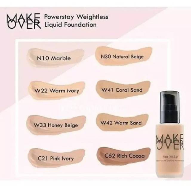Jual Make Over Powerstay Weightless Liquid Foundation | Shopee Indonesia
