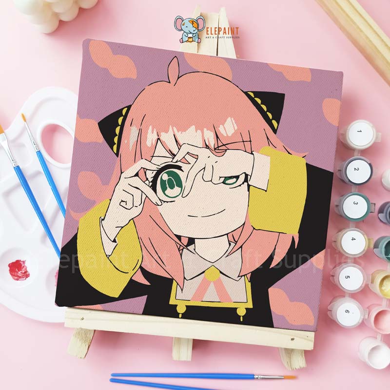 Jual Paint By Number 20x20cm Anime Anya Love DIY Painting Kit Spy x ...