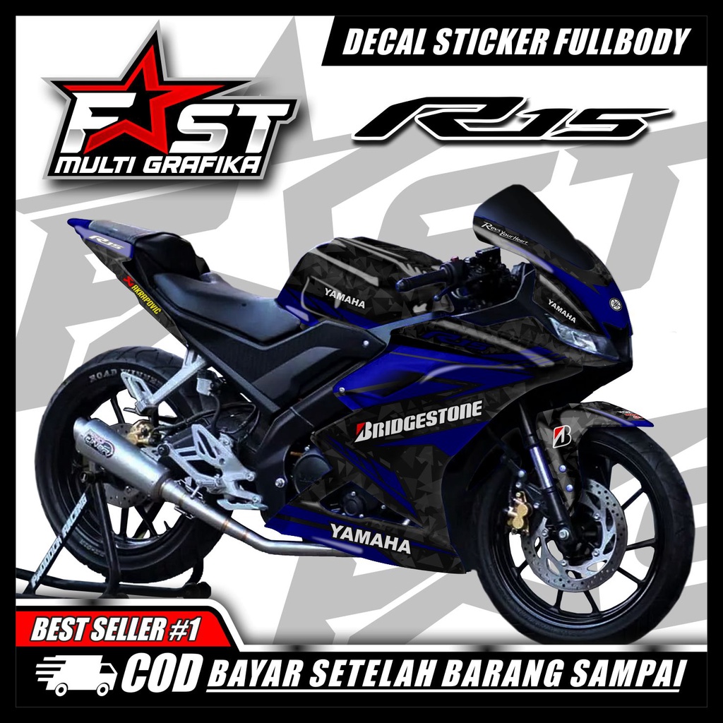 Jual Stiker Striping Decal Yamaha R15 V3, Sticker Decal R15 V3, Sticker ...