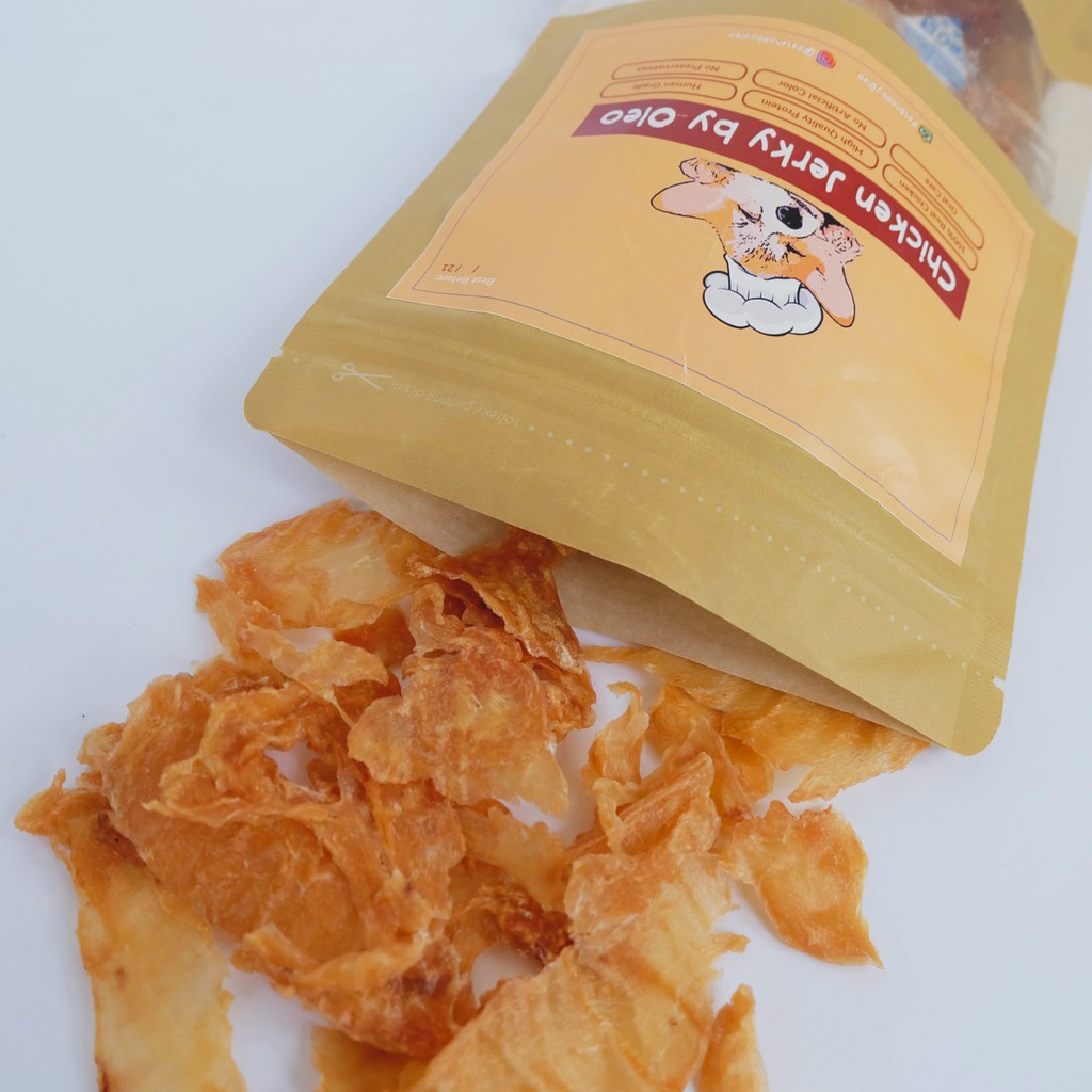 Jual CHICKEN JERKY by OLEO - Snack Anjing / Kucing (50Gr) | Shopee ...
