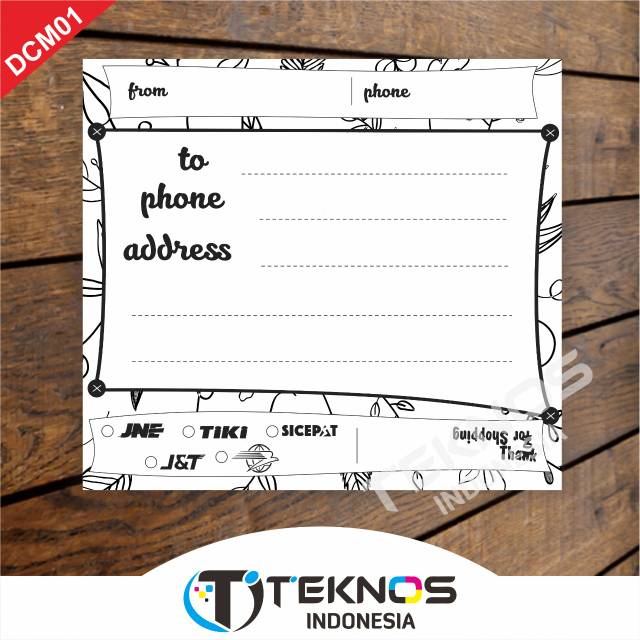 Jual STIKER LABEL PENGIRIMAN KOSONGAN OLSHOP DROPSHIPPER BESAR MONOKROM ...