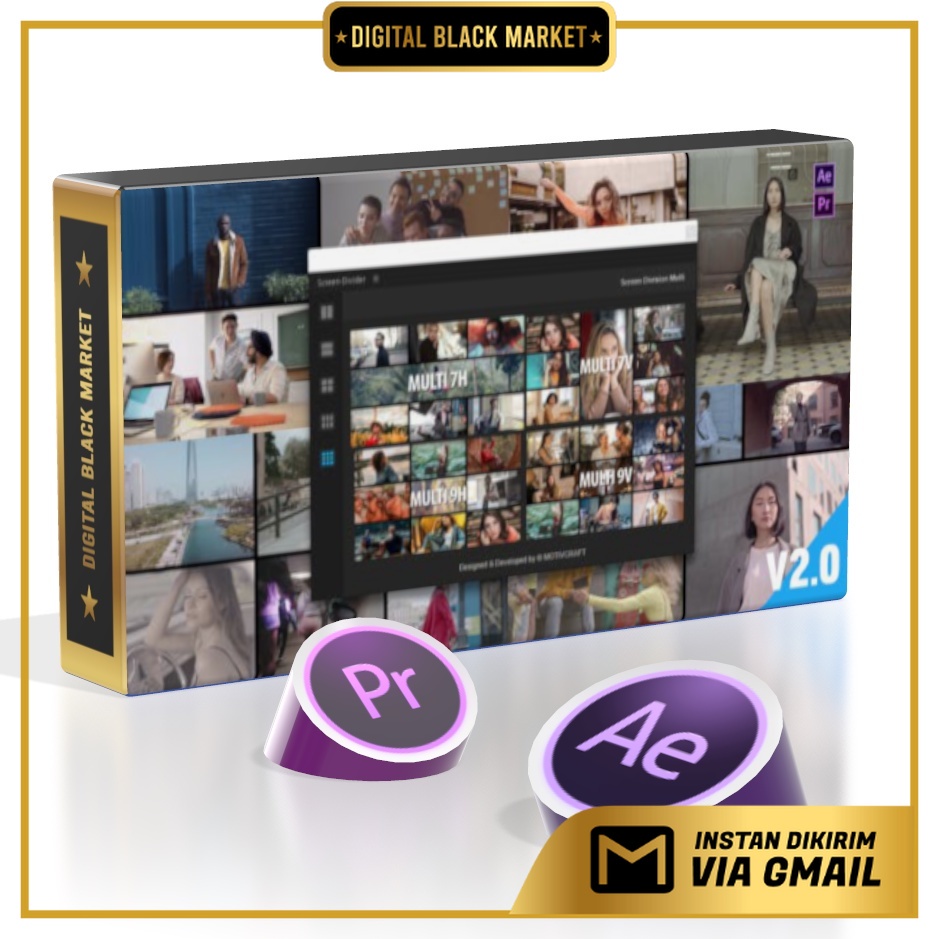 Jual Multi Screen Split Divider Extension V2 - | Shopee Indonesia