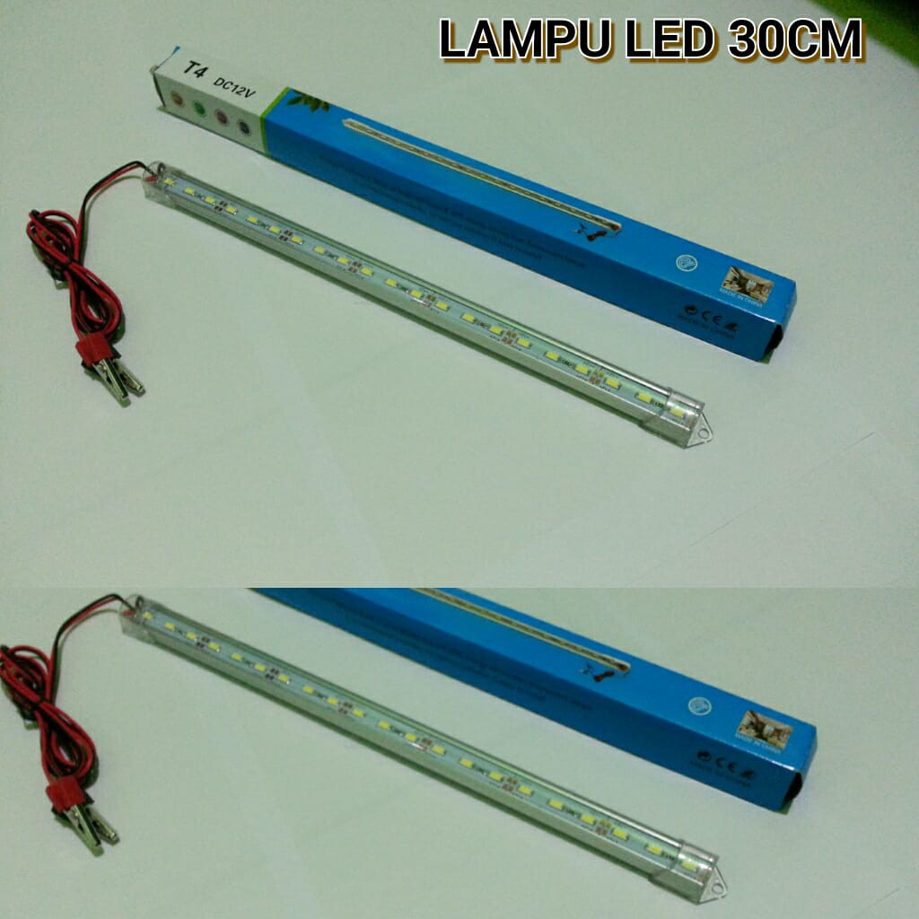 Jual lampu led aki/lampu aki led/lampu akuarium/lampu t4 30cm | Shopee Indonesia