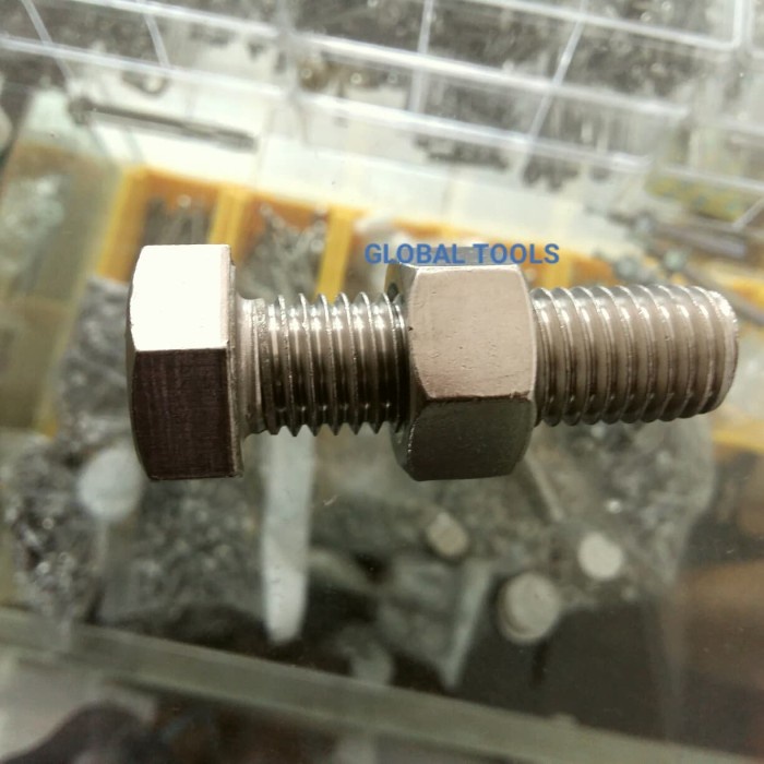 Jual Jualan Baut Mur Stainless M14 X 50 Kunci 22 Baut Ss 304 Baut 22 ...