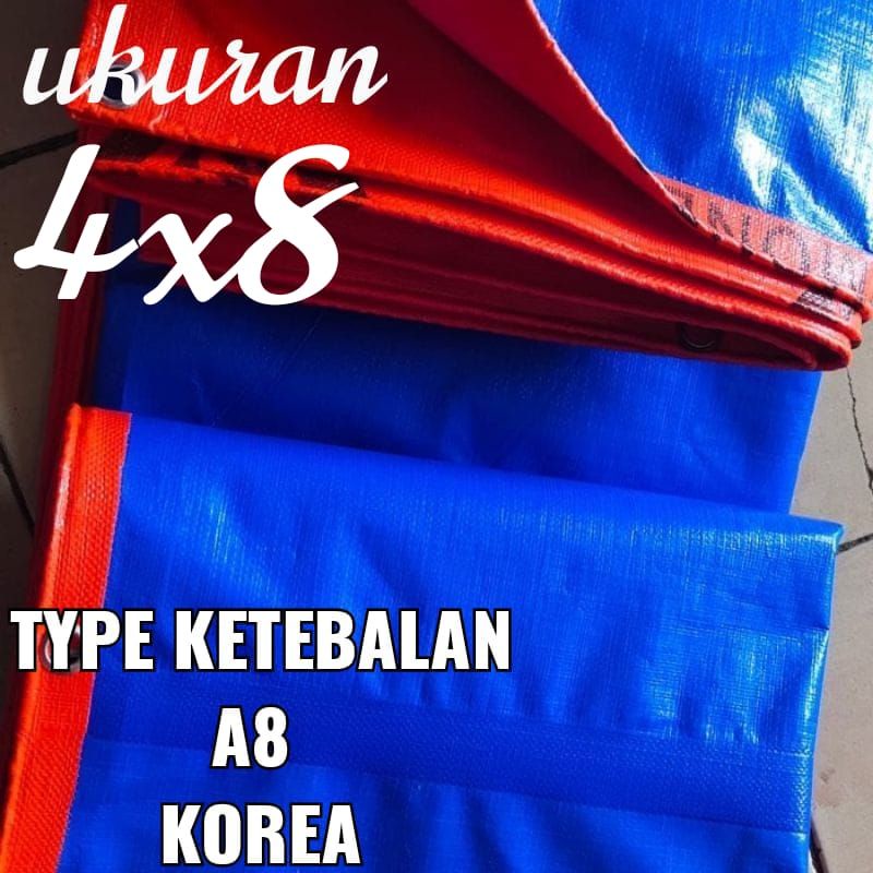Jual TERPAL PLASTIK A8 UKURAN 4X8 meter merk TRECK | Shopee Indonesia