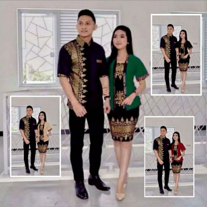 Jual COUPLE BATIK NATAL MODERN / COUPLE RNB PRADA / BAJU BATIK NATAL ...