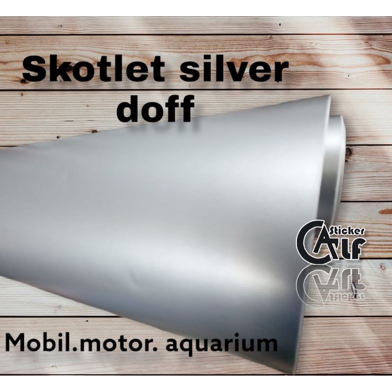 Jual sticker. skotet silver doff /glosy 1 meter. aksesoris sepeda motor ...