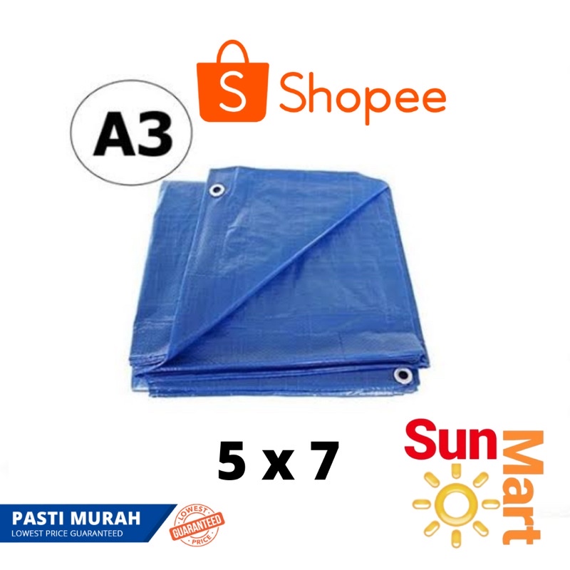 Jual Terpal A3 Ori Korea 5x7 Biru/Coklat | Shopee Indonesia