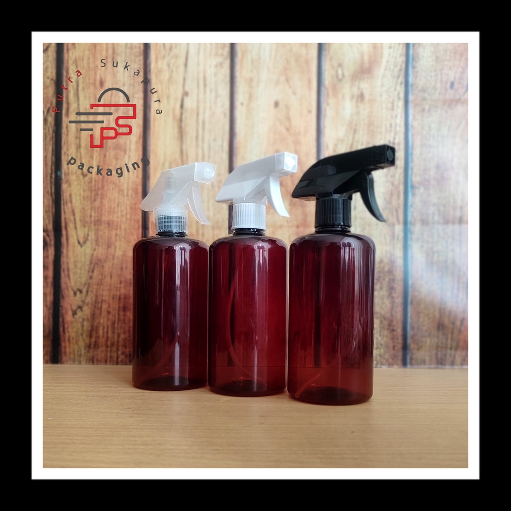 Jual botol kispray 500ml amber coklat/botol spray 500ml/botol semprotan ...