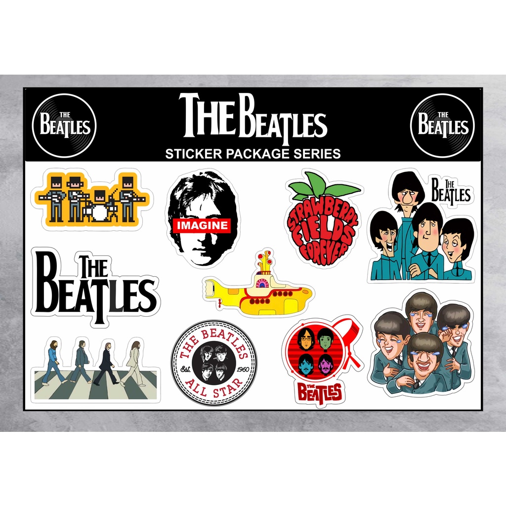 Jual STICKER PACK THE BEATLES - STICKER CASE HP, HELM, BAND, MUSIK ...
