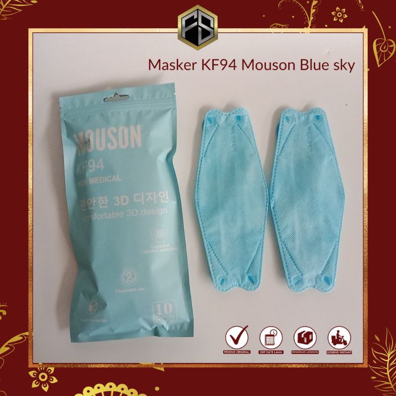 Jual Masker Mouson Kf94 4 Ply Emboss Earloop Kualitas Premium Color ...