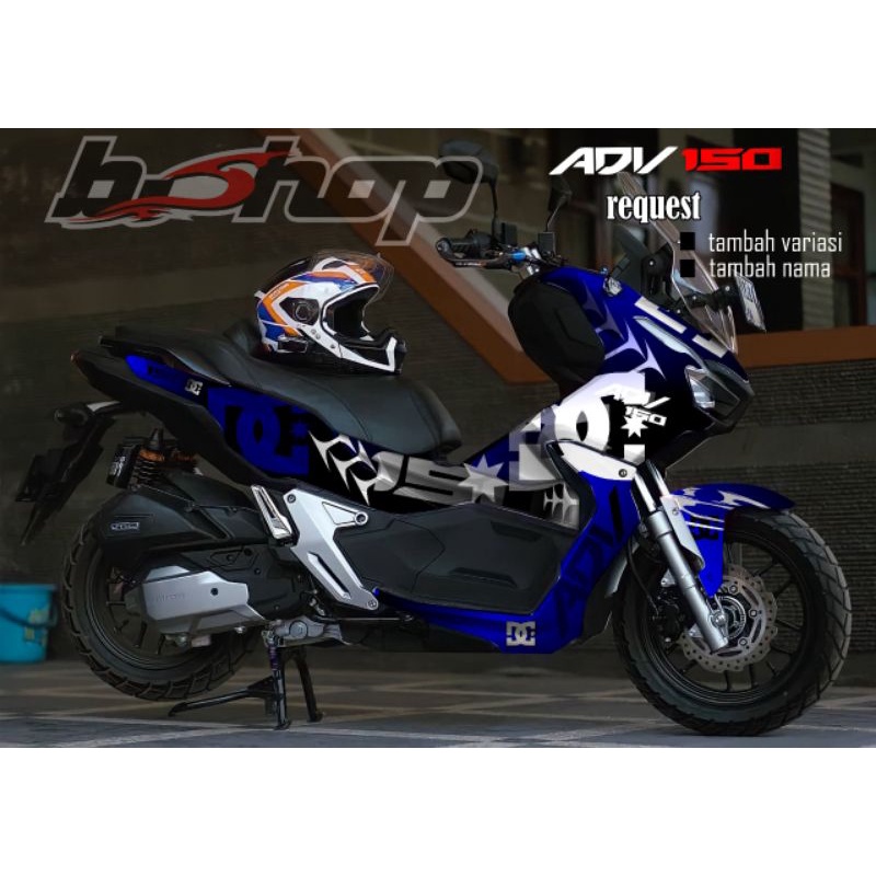Jual Stiker Decals Honda ADV Blue variasi full body keren | Shopee ...