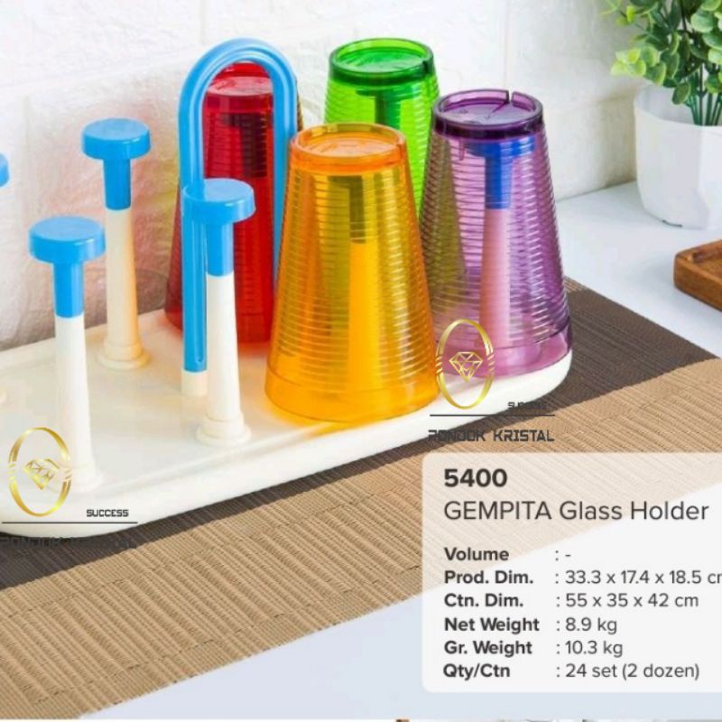 Jual Rak Gelas Plastik HOMMY / Stand Glass Elegan 8 Cantolan / Tempat ...