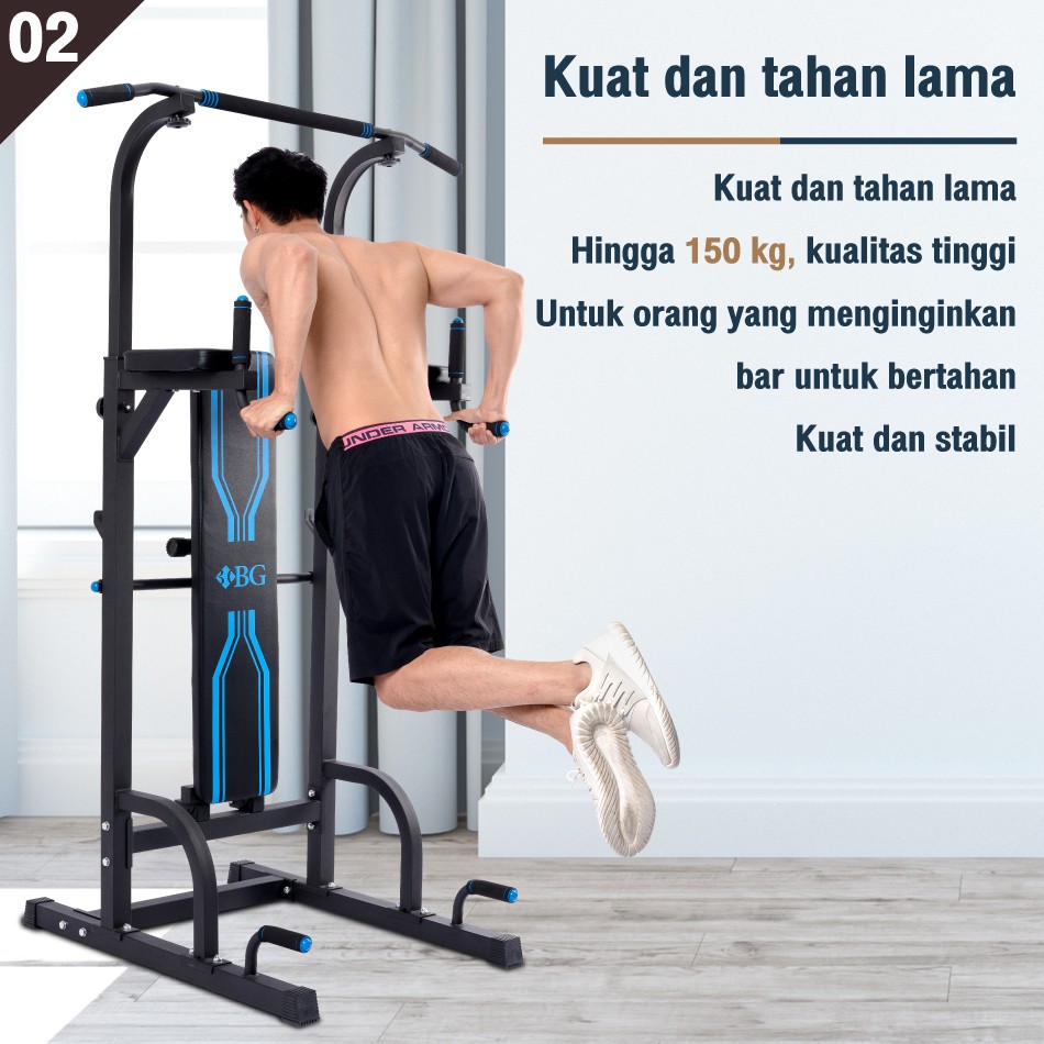 Jual BG SPORT Pull Up Bar Station Chin Up Multifungsi Alat Pull Up Black | Shopee Indonesia