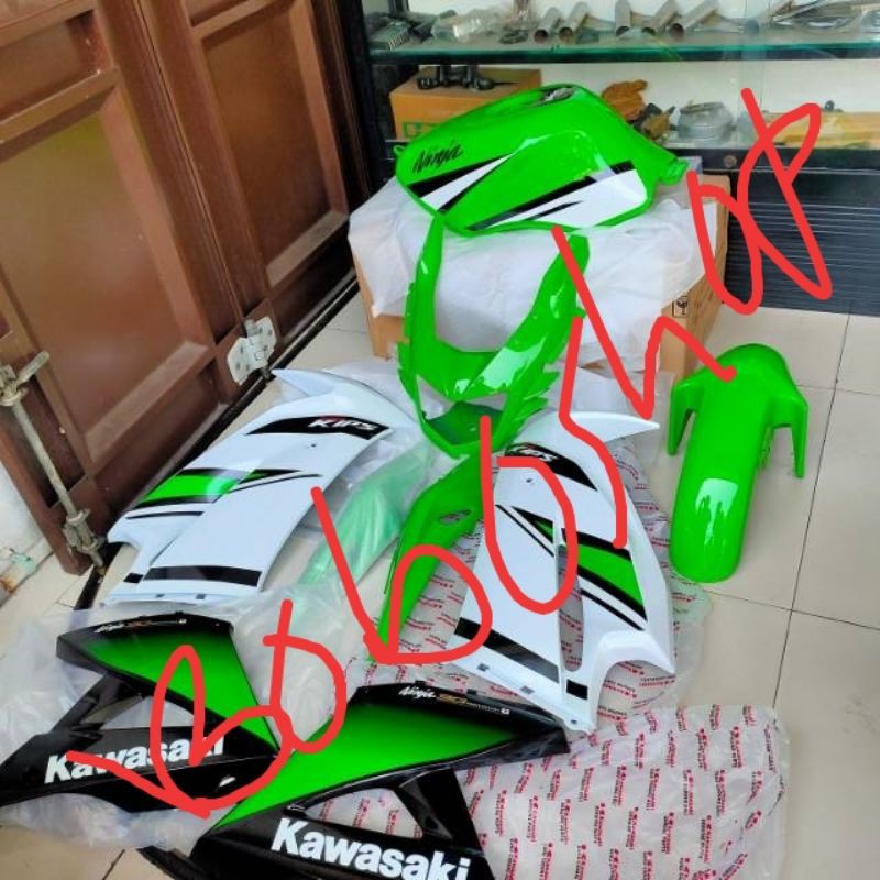 Jual Full set cover body fering sayap Ninja rr new anniversary original ...