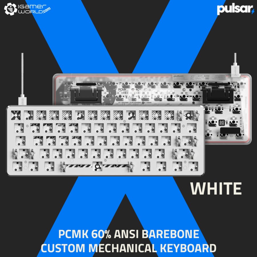 Jual Pulsar PCMK ANSI 60% Barebone Custom Mechanical Gaming Keyboard ...