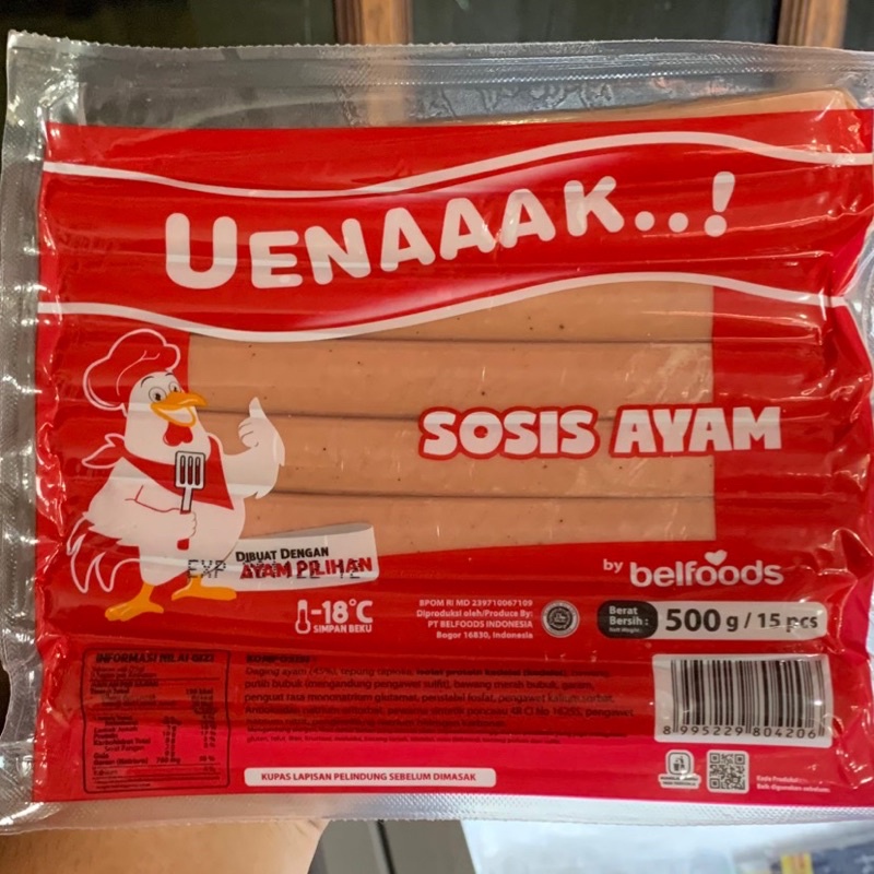 Jual SOSIS MERAH BELFOODS UENAK 500gr | Shopee Indonesia