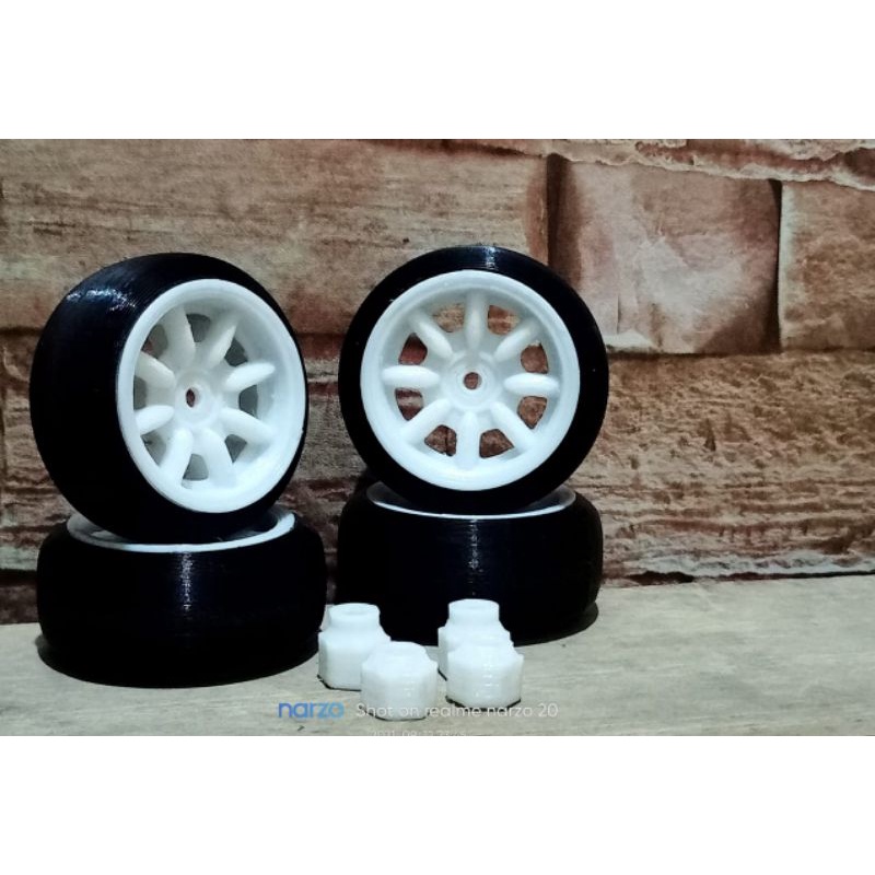 Jual 1 set velg drift wpl d12 besar 1/10 RC mainan aksesoris drift ...