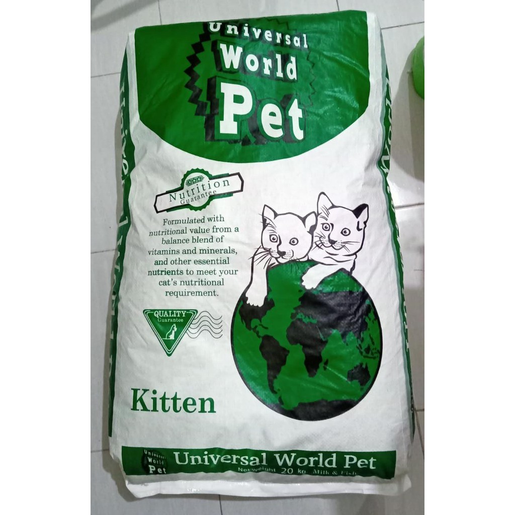 Jual (GOJEK/GRAB ONLY) UNIVERSAL WORLD PET CAT KITTEN 20KG - MAKANAN ...