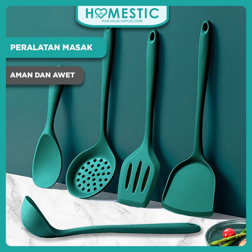 Jual Spatula Set Alat Masak Sutil Scrap Kocokan Silicone/Silikon 2 ...