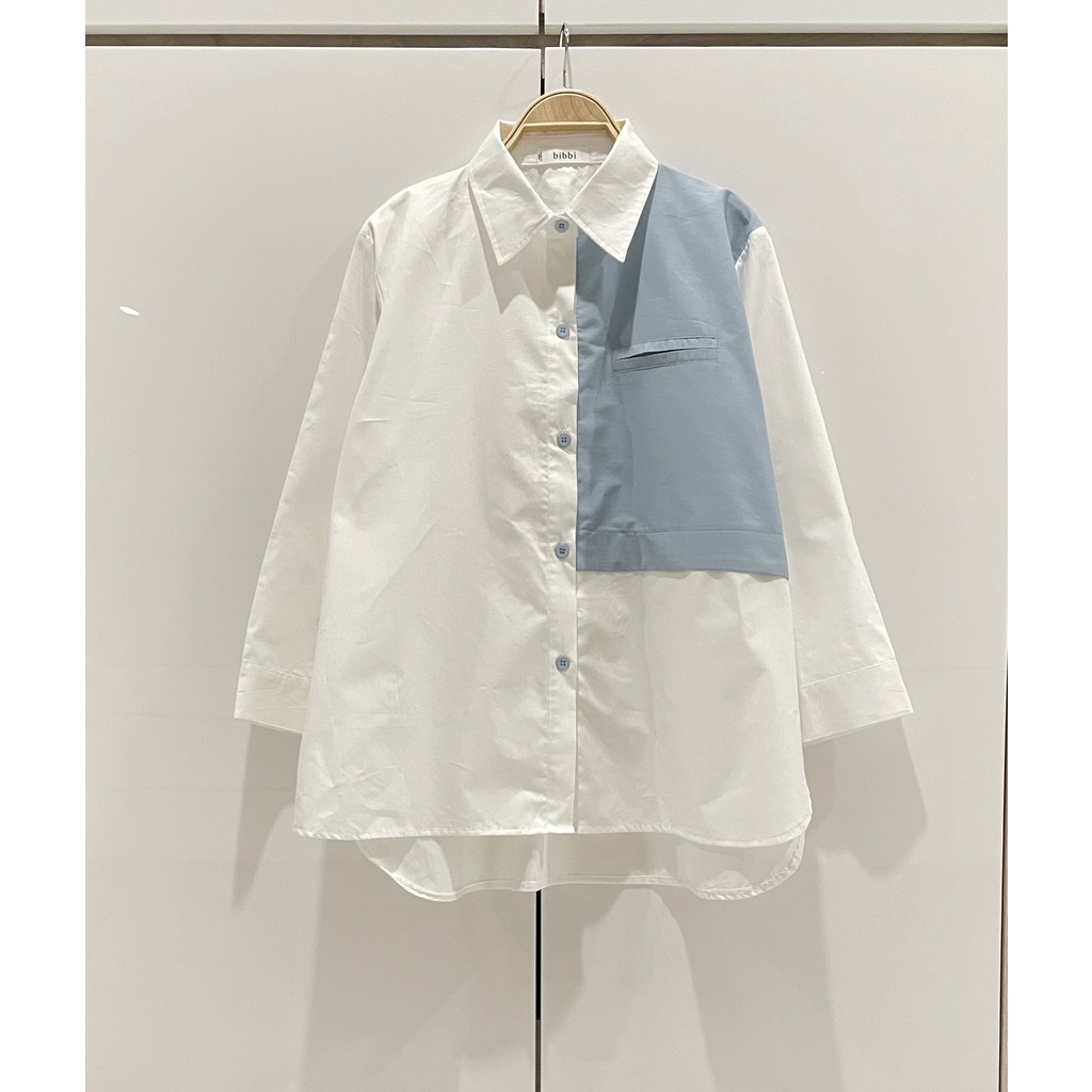 Jual Colour Block Shirt // Kemeja Oversized [ bibbi ] | Shopee Indonesia